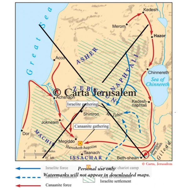 Deborah And Barak Map